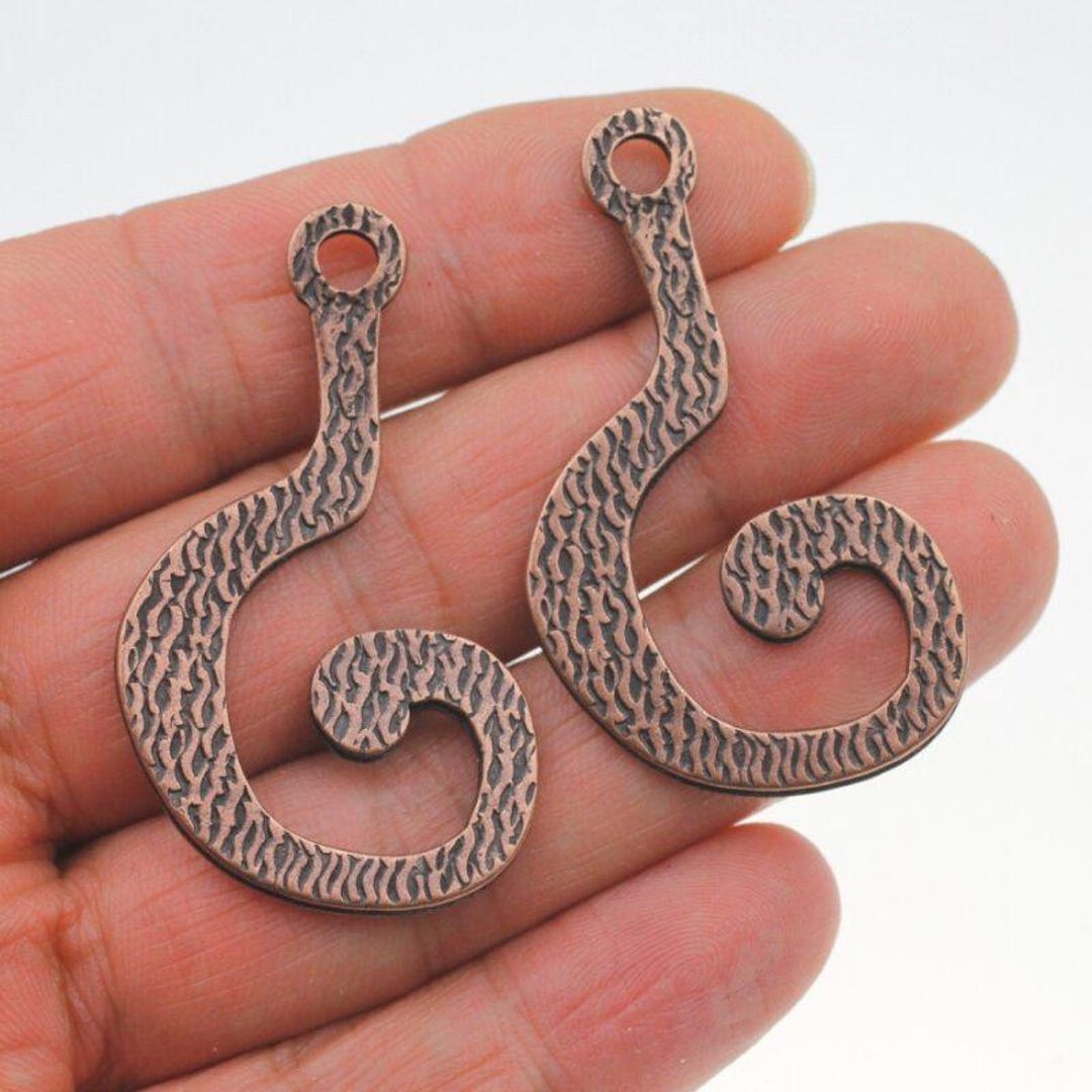 5pcs Antique Copper Question Mark Charms, Double Sided Earring Charm ...