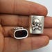 1 Skull Keychain Findings, Silver Keychain Slider Beads,diy Keychain ...