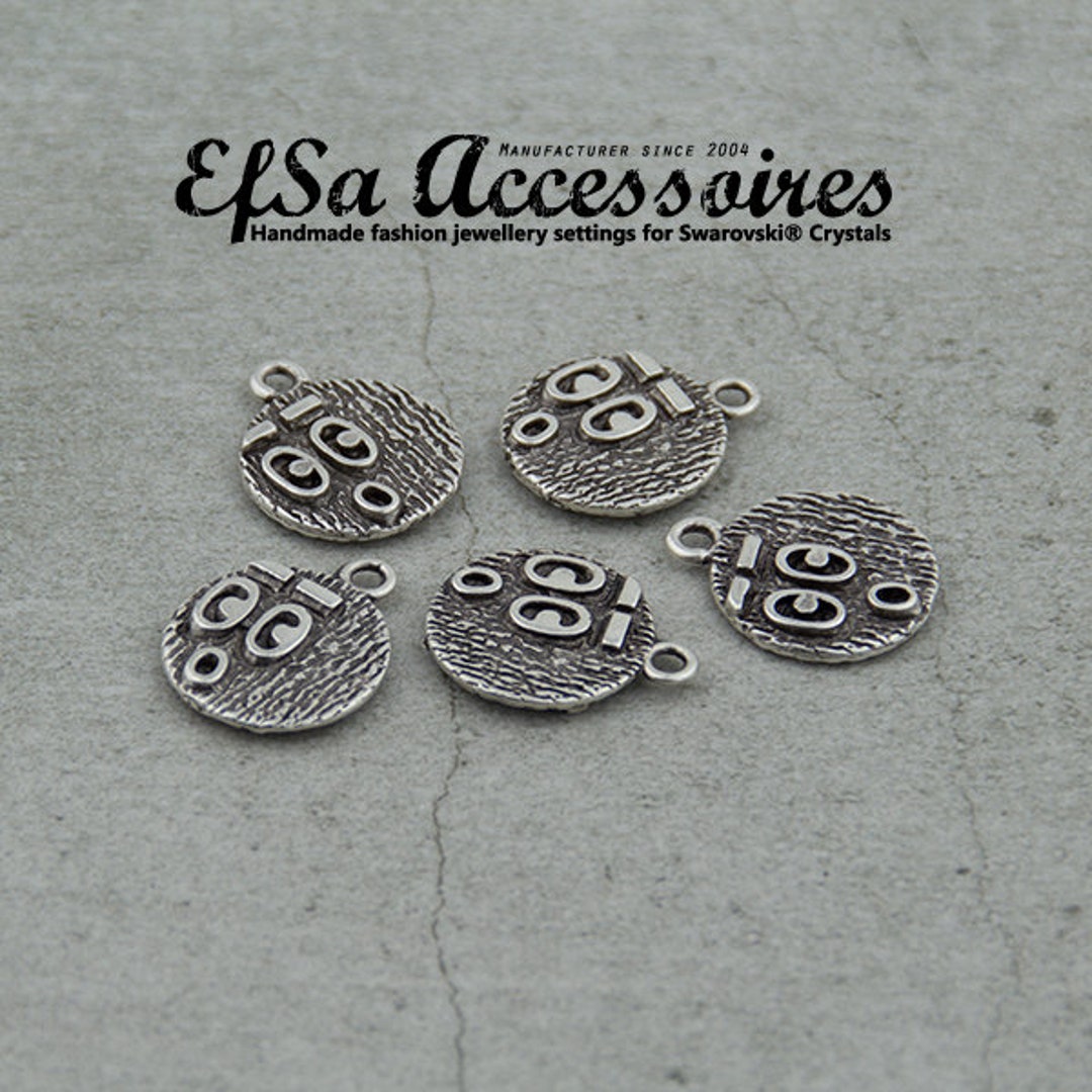 BULK 10 Emoji Charms, Silver Emoji, Sterling Silver Plated, Pendant ...
