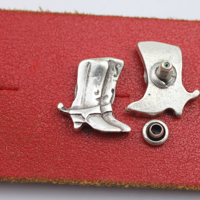 10 Cowboy Boots Rivets ,western Boots Charms,boot Drops,sterling Silver ...