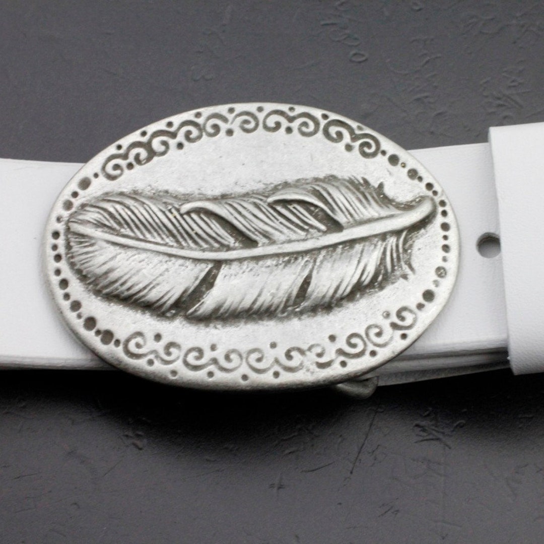 Feather Belt Buckle, Boho Belt Buckle, Feather Accessory, Adjustable ...