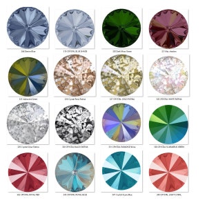 14mm Swarovski Crystal 1122 Rivoli Round Stones Crystals - Various ...