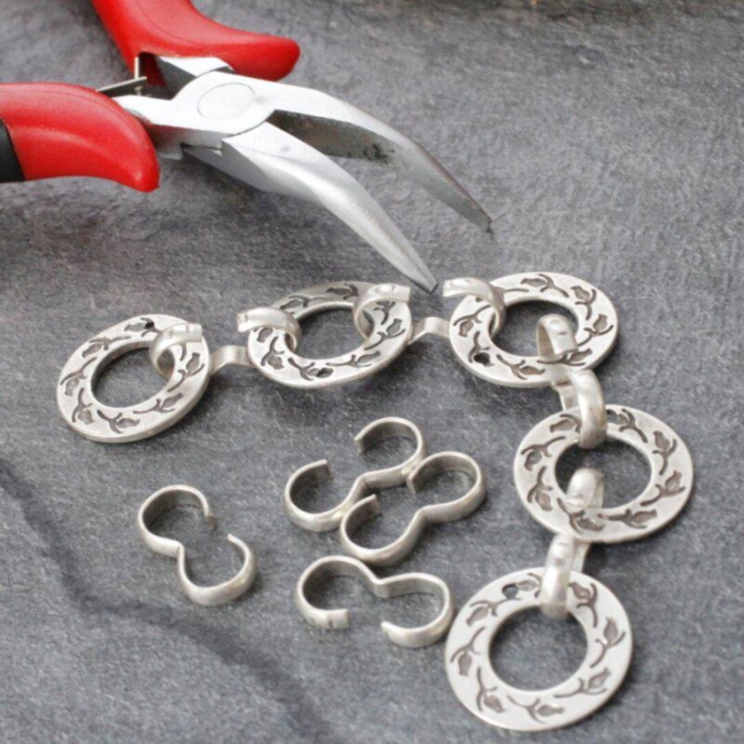 10 Double Hole Metal Crimp, Cord Crimp, Crimp Fastener, Crimp Beads ...