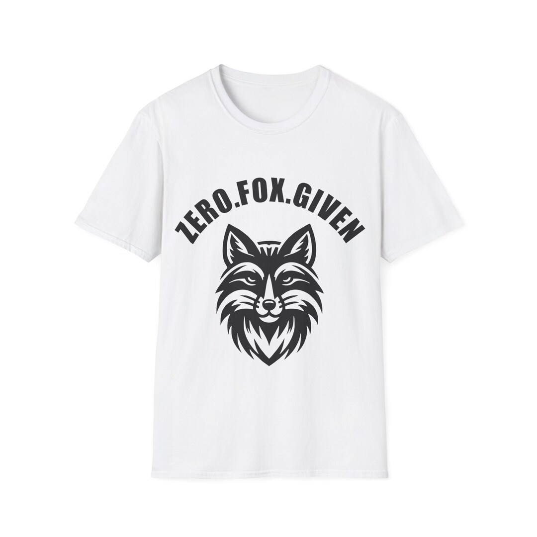 ZERO.FOX.GIVEN. Light Colored Graphic Print T-shirt, Funny Tshirt ...