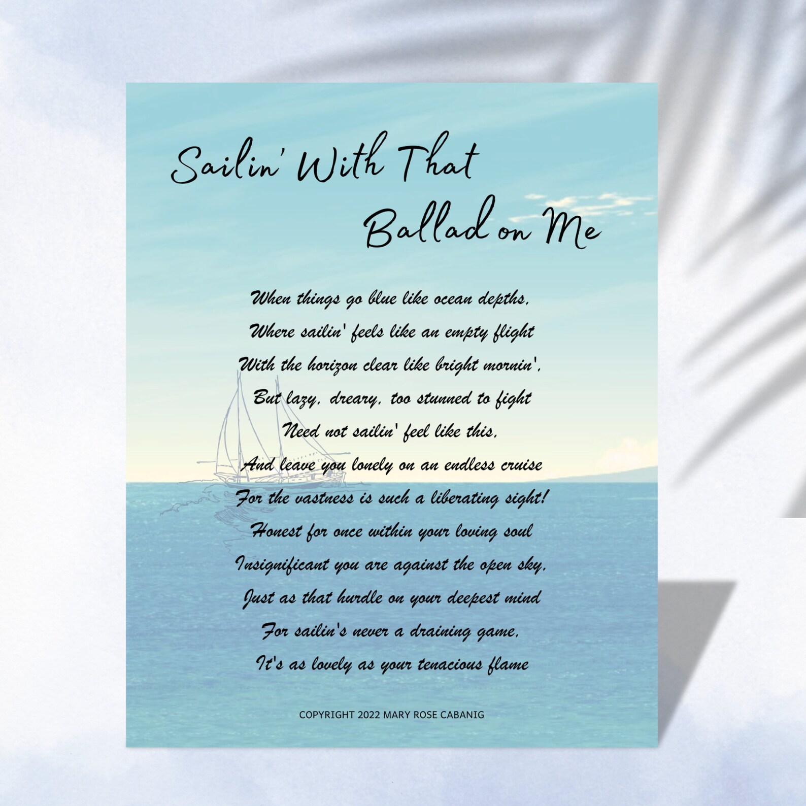 Sentimental Poem Printable Wall Art, Gift Prints Wall Art, Original ...