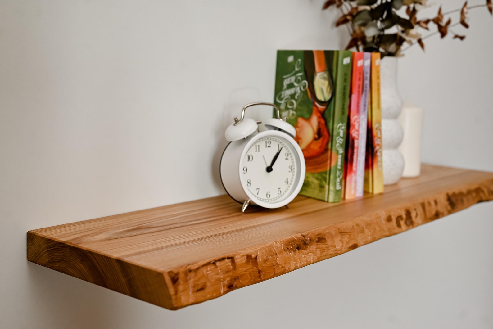 Ash Floating Shelf, Oak Floating Shelf, Natural Wooden Shelves, Book ...
