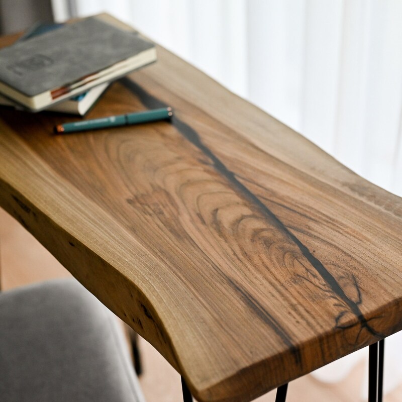Live Edge Wood Desk - Etsy