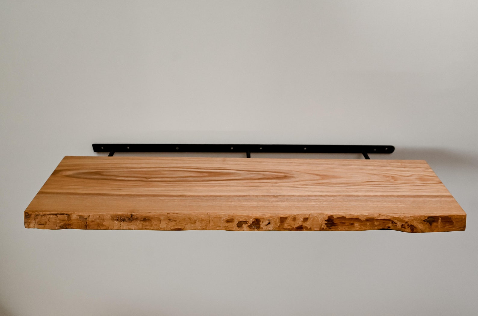 Ash Floating Shelf, Oak Floating Shelf, Natural Wooden Shelves, Book ...