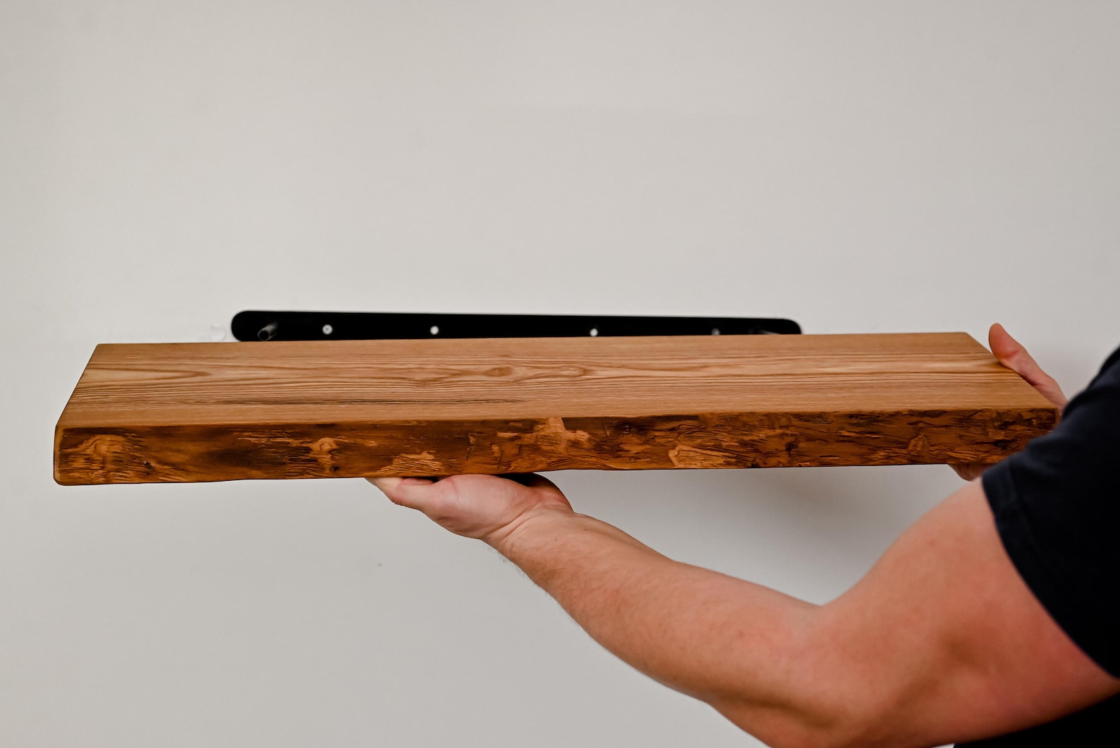 Ash Floating Shelf, Oak Floating Shelf, Natural Wooden Shelves, Book ...