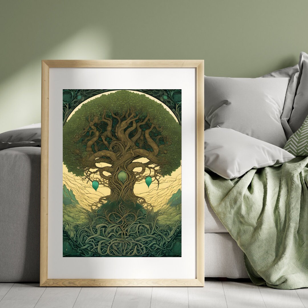 Yggdrasil Printable Tree of Life - Norse Mythology Digital Download ...