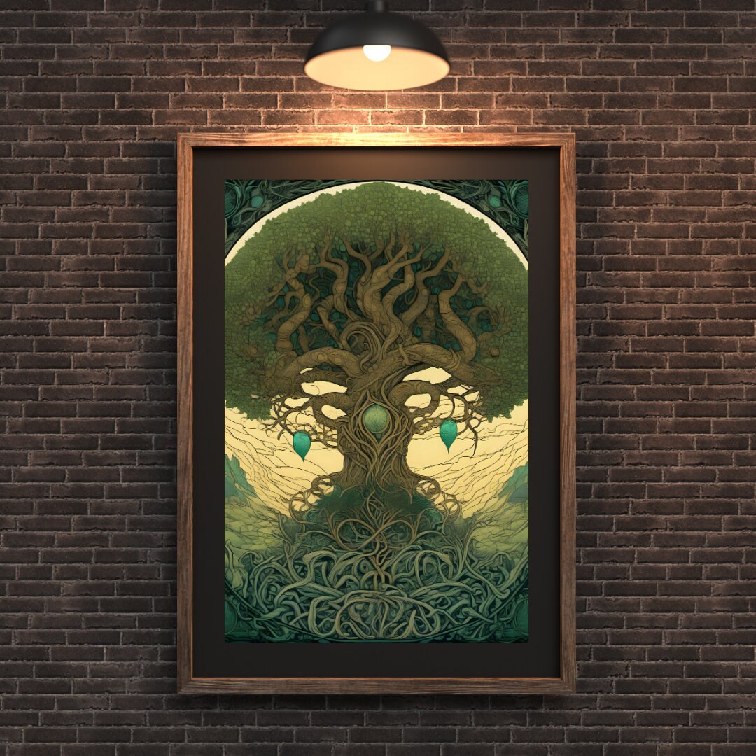 Yggdrasil Printable Tree of Life - Norse Mythology Digital Download ...
