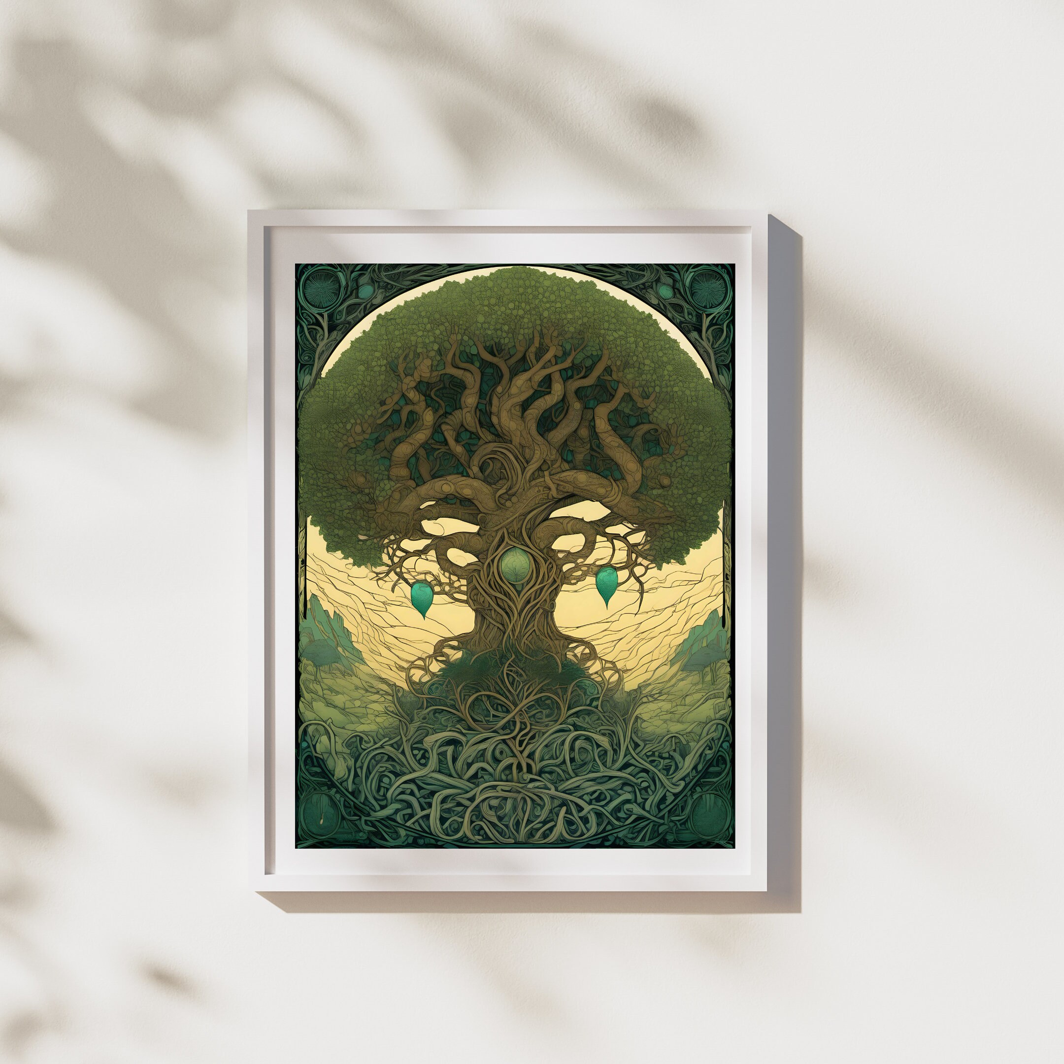 Yggdrasil Printable Tree of Life - Norse Mythology Digital Download ...