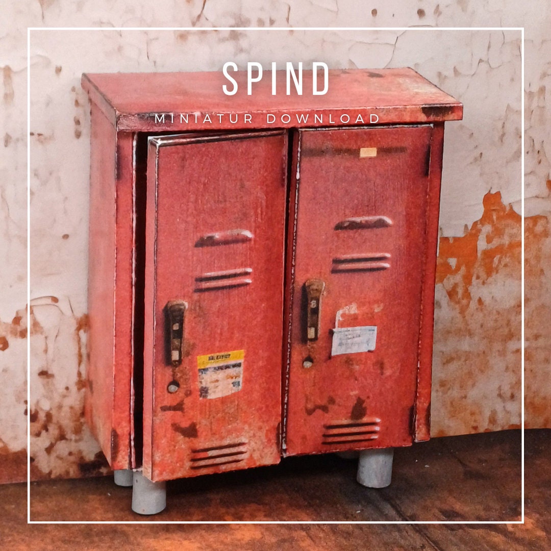 Miniature Locker in 1:12 Scale for Downloading, Printing and Crafting ...