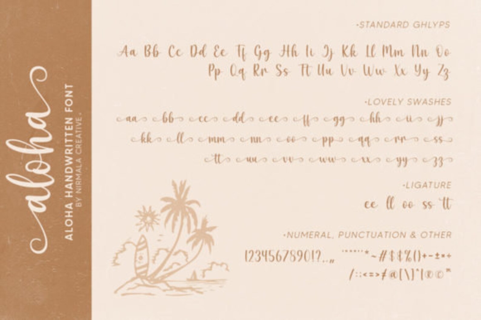 Aloha Font, Font With Tails, Handwritten Fonts, Crafters Font, Cricut ...