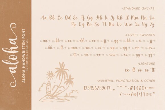 Aloha Font, Font With Tails, Handwritten Fonts, Crafters Font, Cricut ...