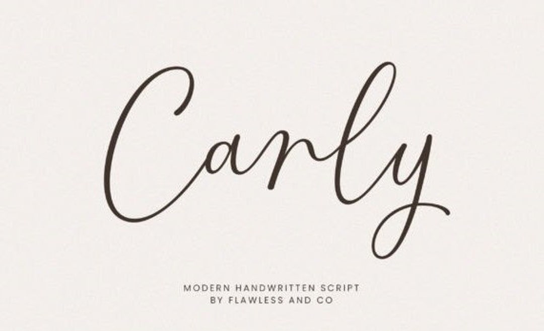 Buy Carly Font, Modern Font, Calligraphy Font, Handwritten Font ...