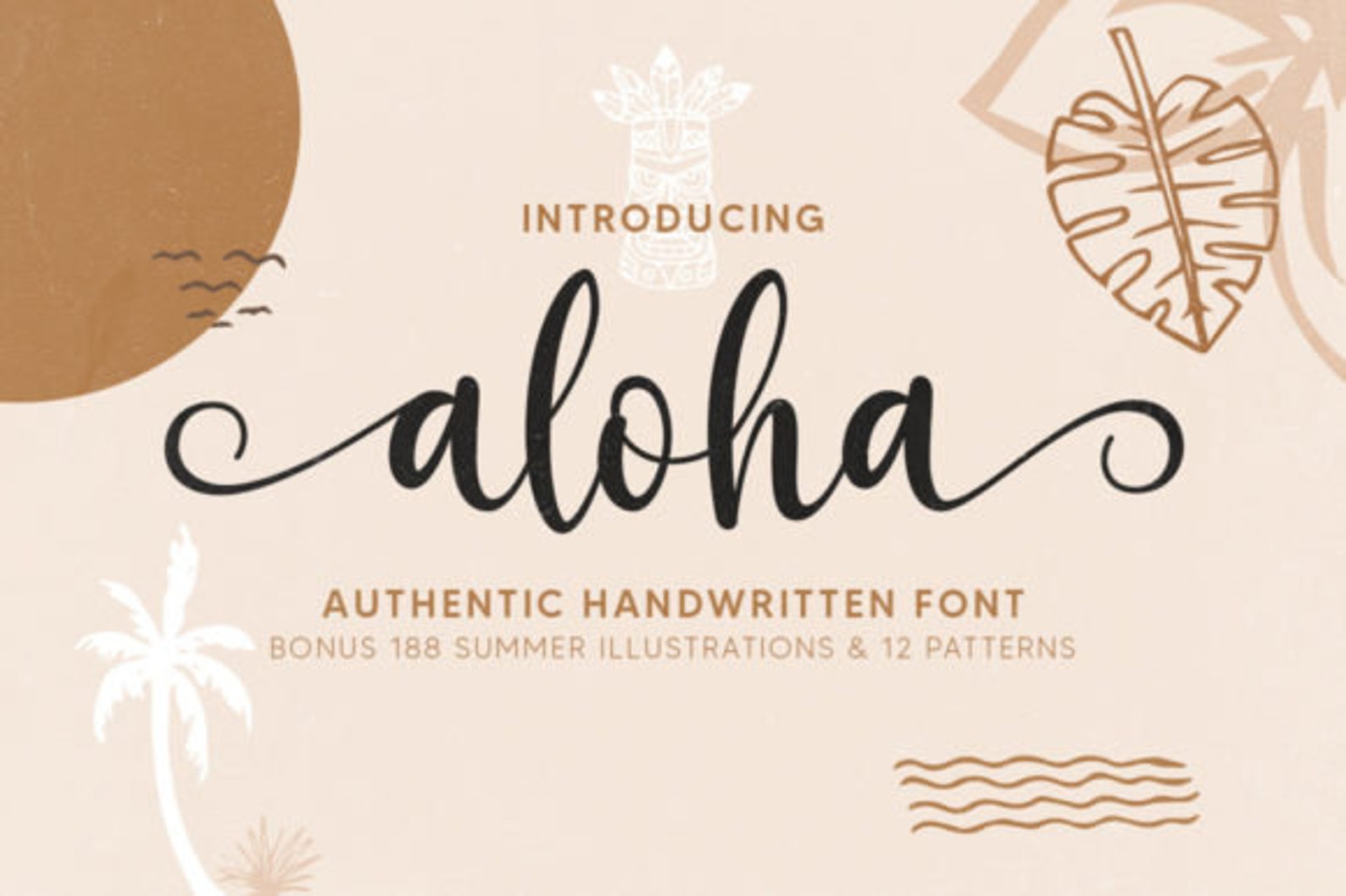 Aloha Font, Font With Tails, Handwritten Fonts, Crafters Font, Cricut ...