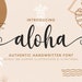 Aloha Font, Font With Tails, Handwritten Fonts, Crafters Font, Cricut ...