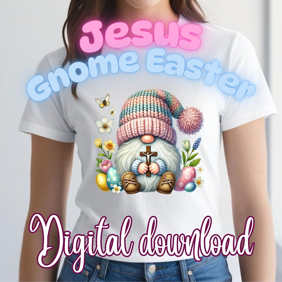Jesus Gnome Easter PNG | Christian Easter Sublimation | He is Risen PNG ...