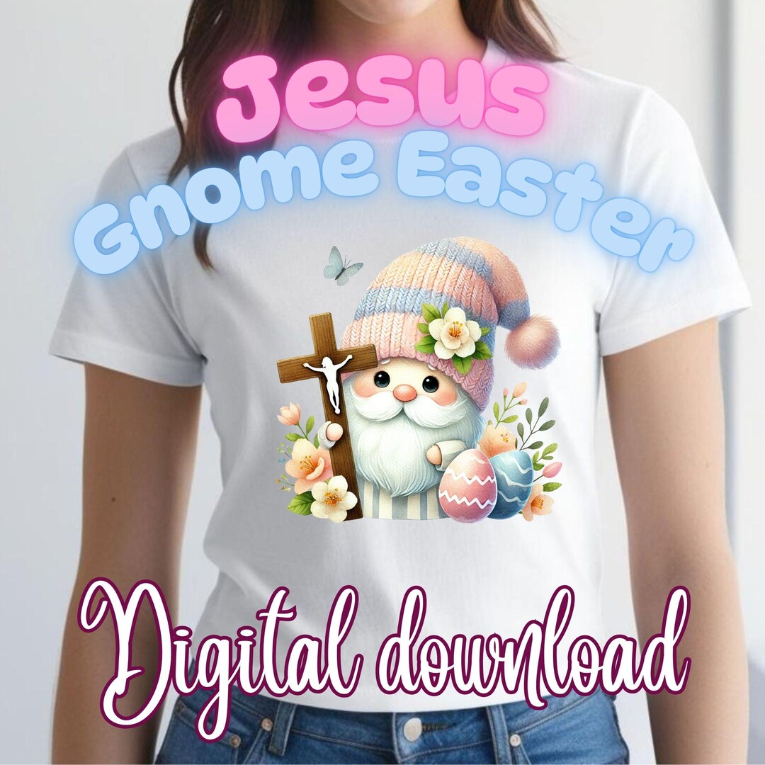Jesus Gnome Easter PNG | Christian Easter Sublimation | He is Risen PNG ...