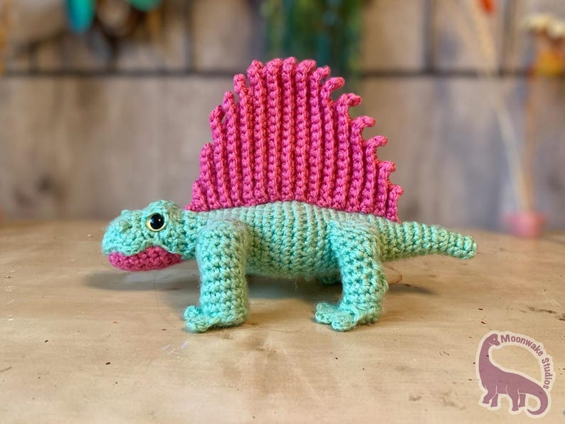 Dimetrodon Amigurumi Digital PDF Crochet Pattern by Moonwake Studios - Etsy