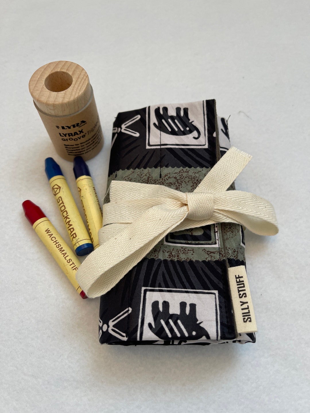 Rollable Free School Waldorf Artist Wrap Crayons Handmade Organizer ...