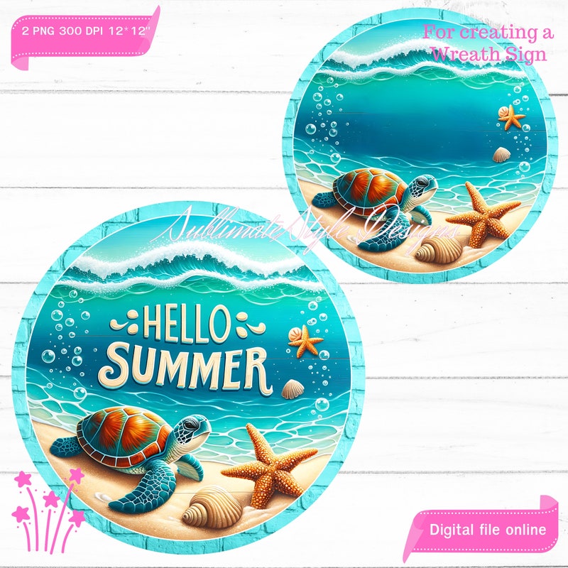 Summer Wreath Signs - Etsy