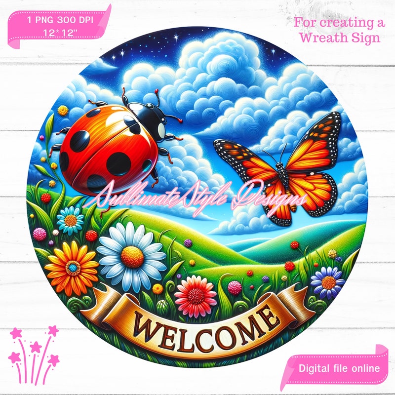 Ladybug Welcome Sign - Etsy