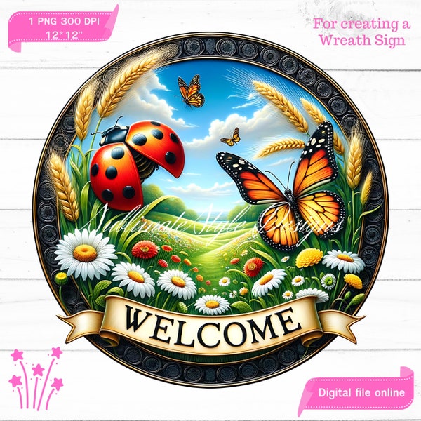 Ladybug Welcome Sign - Etsy