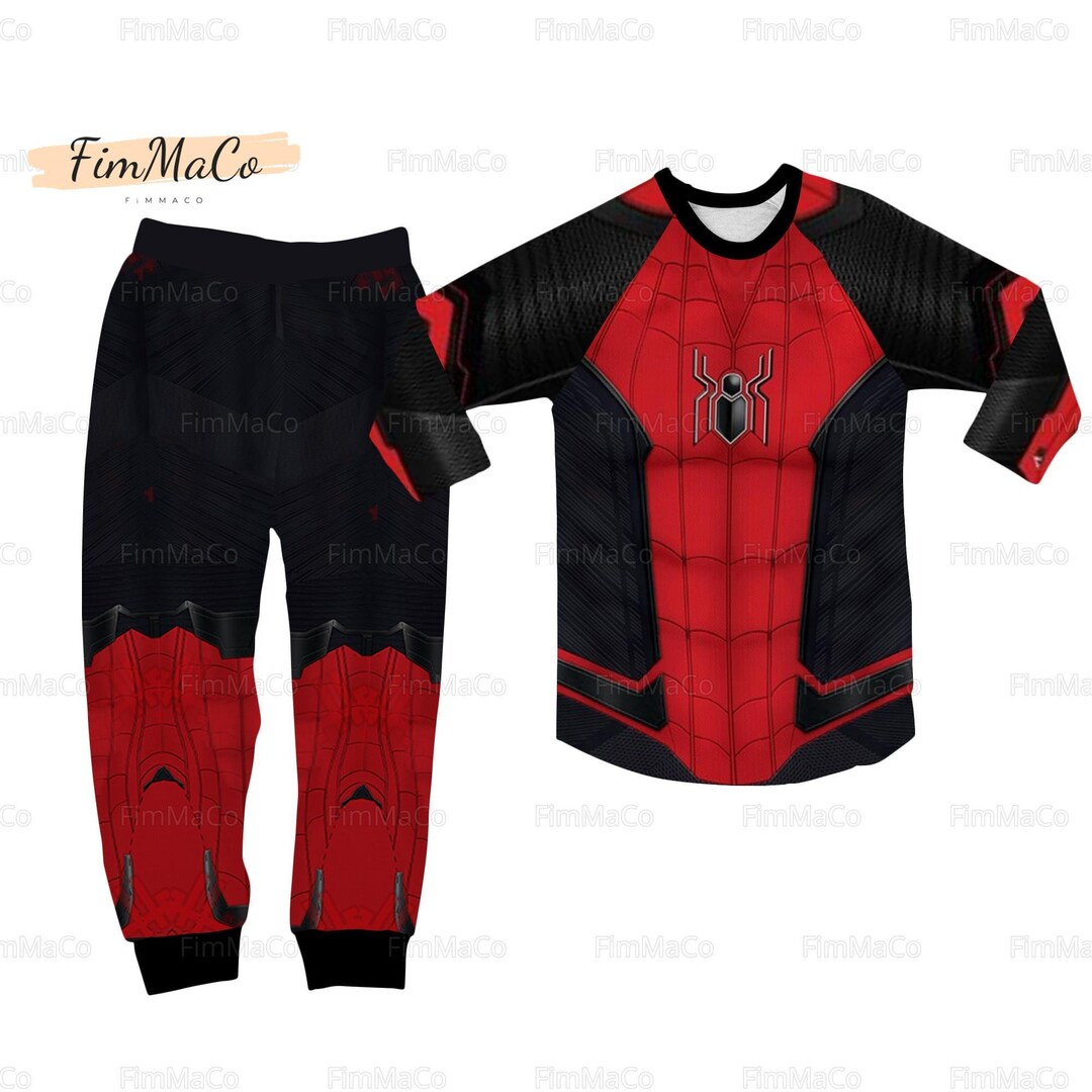 Spider Man Pajamas Set, Spider Man Womens Pajamas, Spider Man Holiday ...