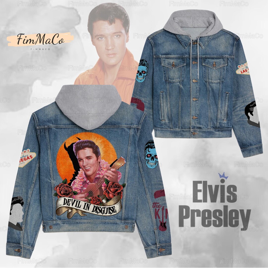 Elvis Denim Jacket, Elvis Denim Jacket Women, Elvis Presley Denim ...