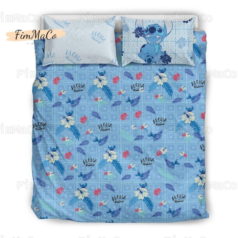 Stitch Bedding Set, Ohana Stitch Stitch Bedding Set, Disney Stitch ...
