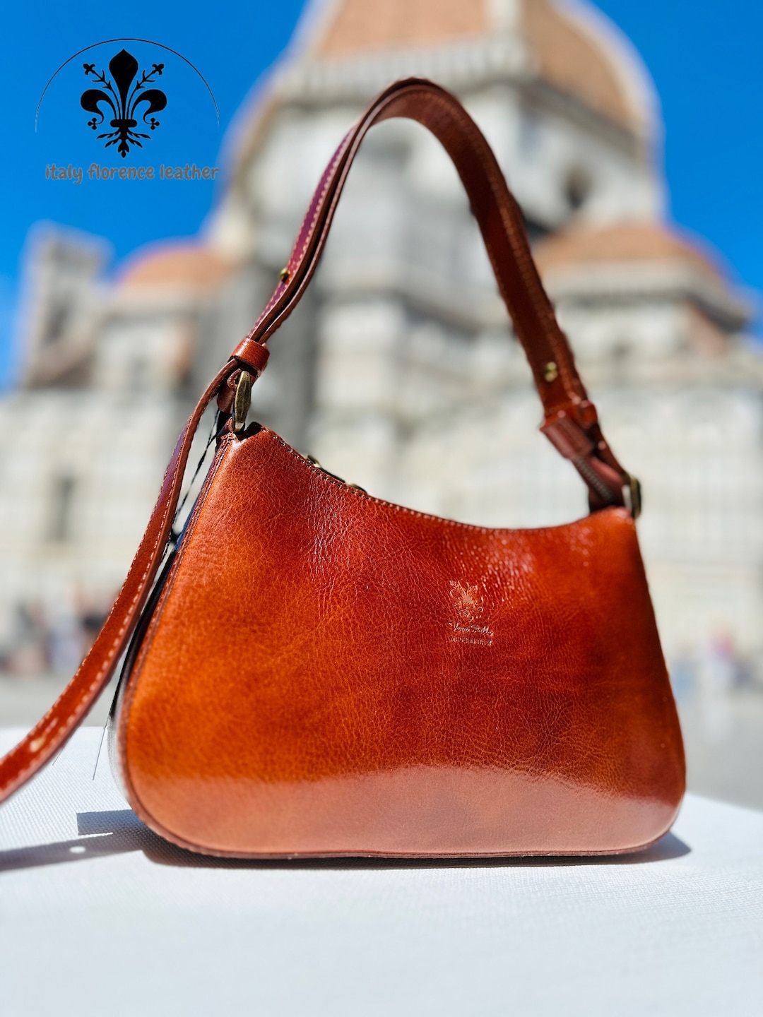 Authentic Italian Leather Classic Shoulder Bag From Florence/italian ...