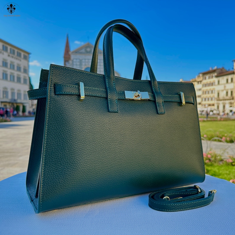 Authentic Italian Leather Women Handbag From Florence / Elegant Ieather ...