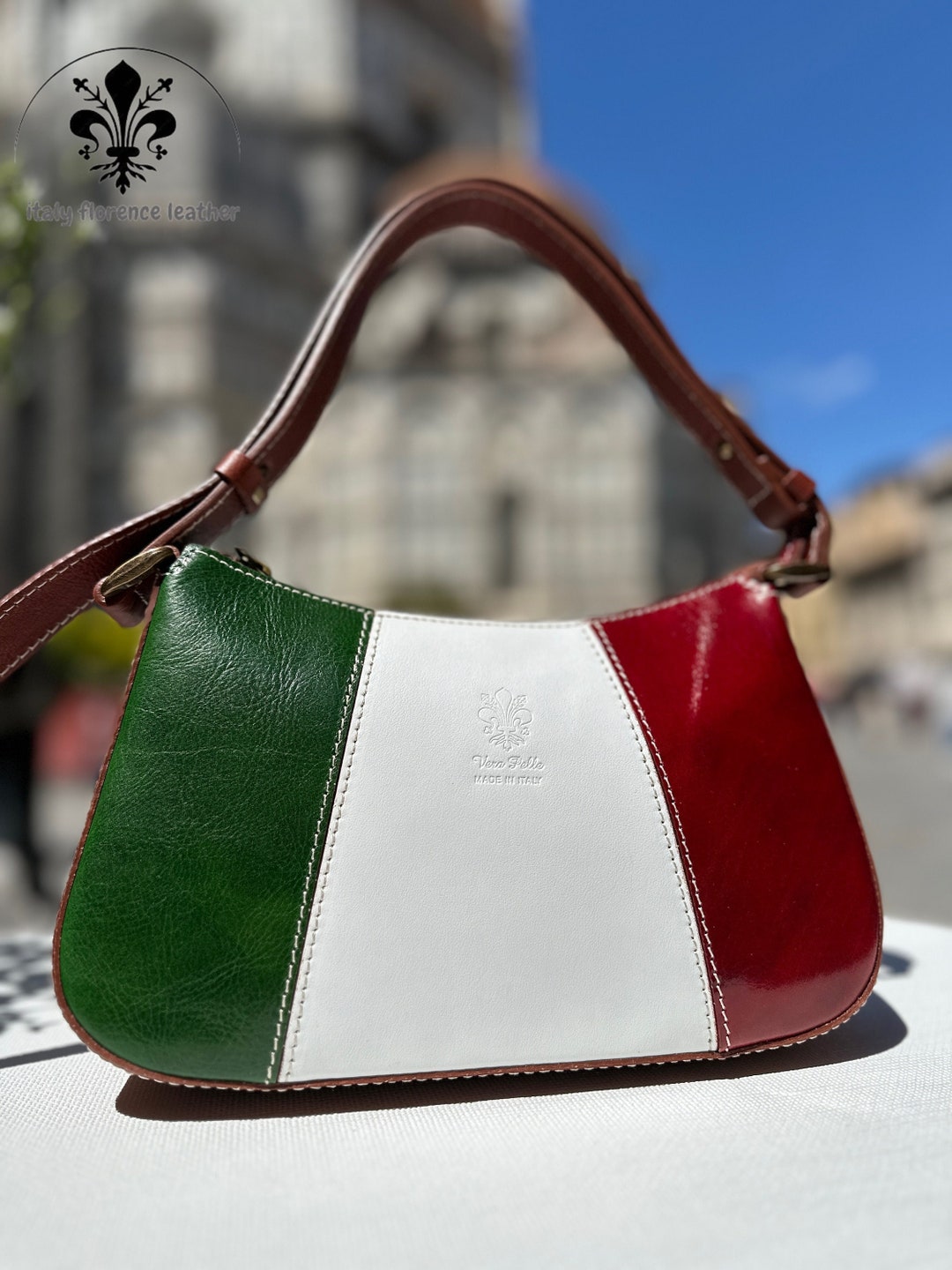 Authentic Italian Leather Classic Shoulder Bag From Florence/italian ...