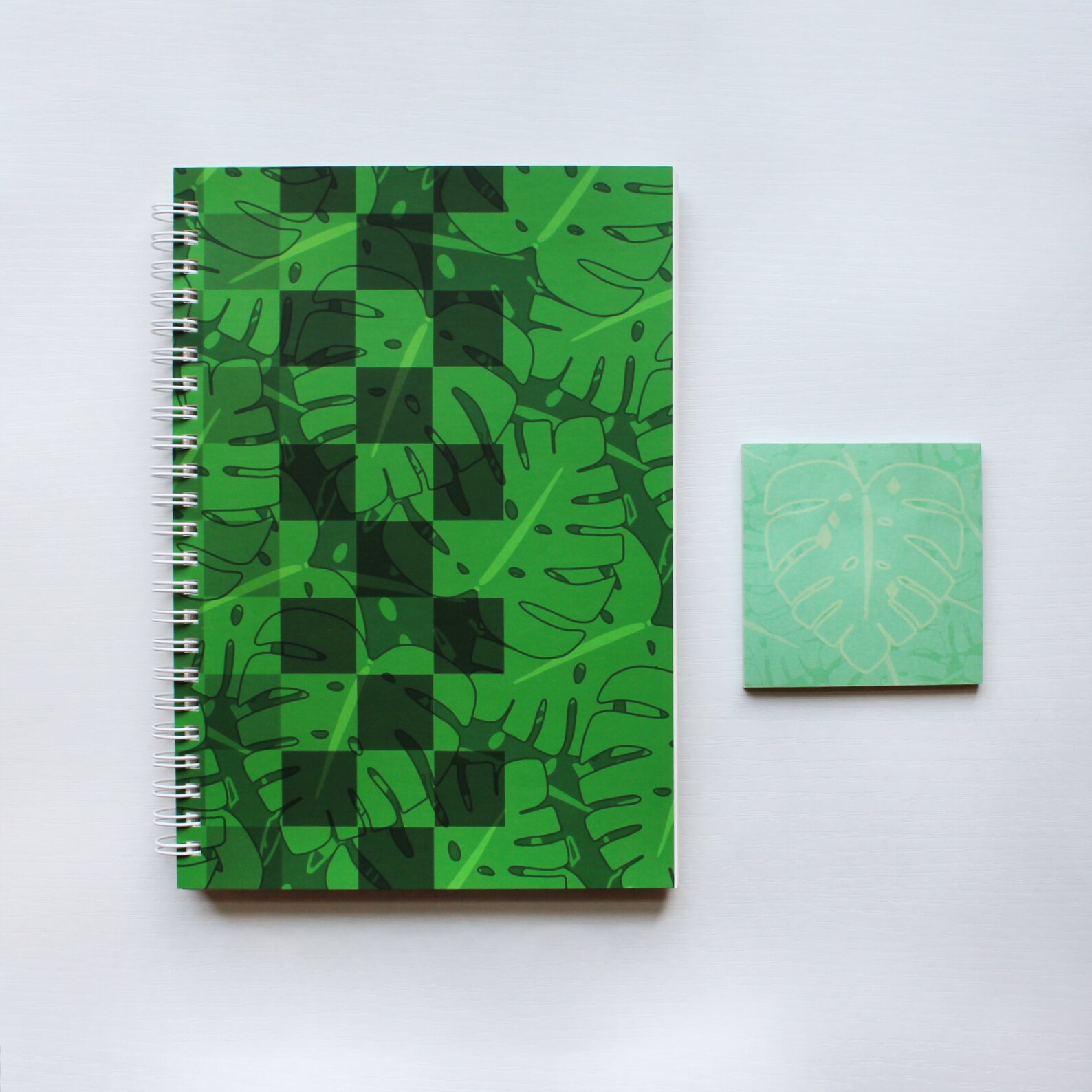 Monstera Leaf Notebook + Sticky Note Set - Etsy