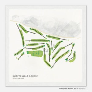Klipper Golf Course, Kaneohe Bay, Hawaii - Golf Art Poster, Printed on ...