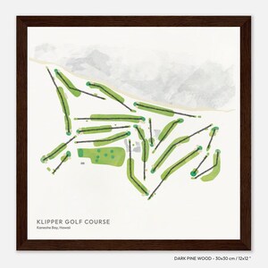 Klipper Golf Course, Kaneohe Bay, Hawaii - Golf Art Poster, Printed on ...