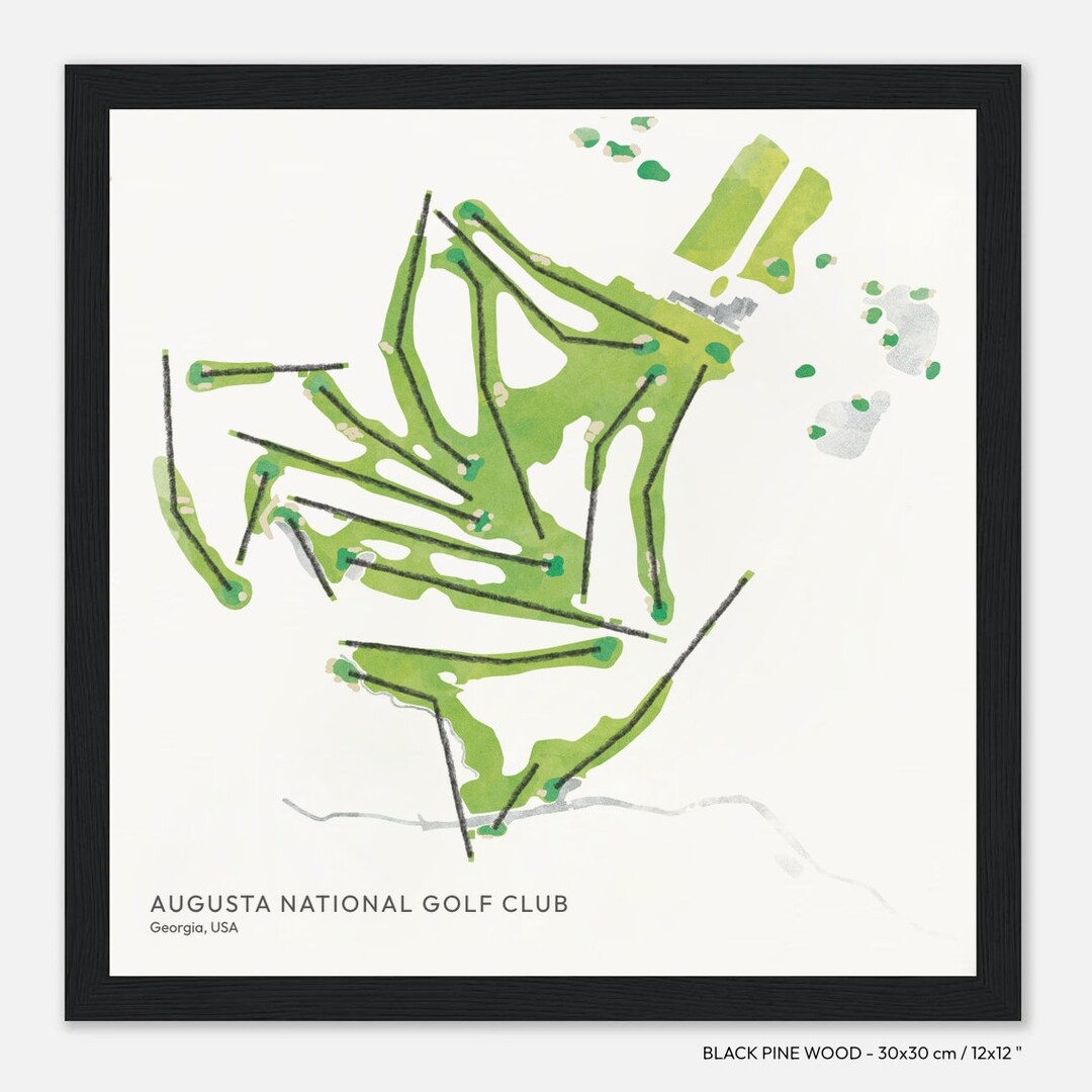 Augusta National Golf Art Print: Golf Souvenir - Etsy
