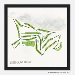 Klipper Golf Course, Kaneohe Bay, Hawaii - Golf Art Poster, Printed on ...