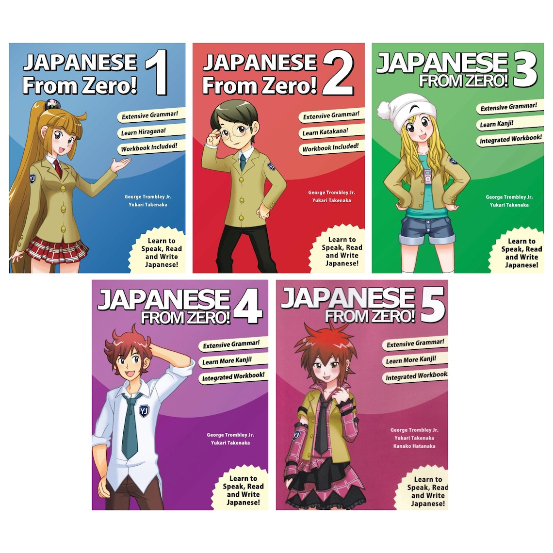 Japanese From Zero Set 1-5 Japanese Learning E-book Set Japan Language ...