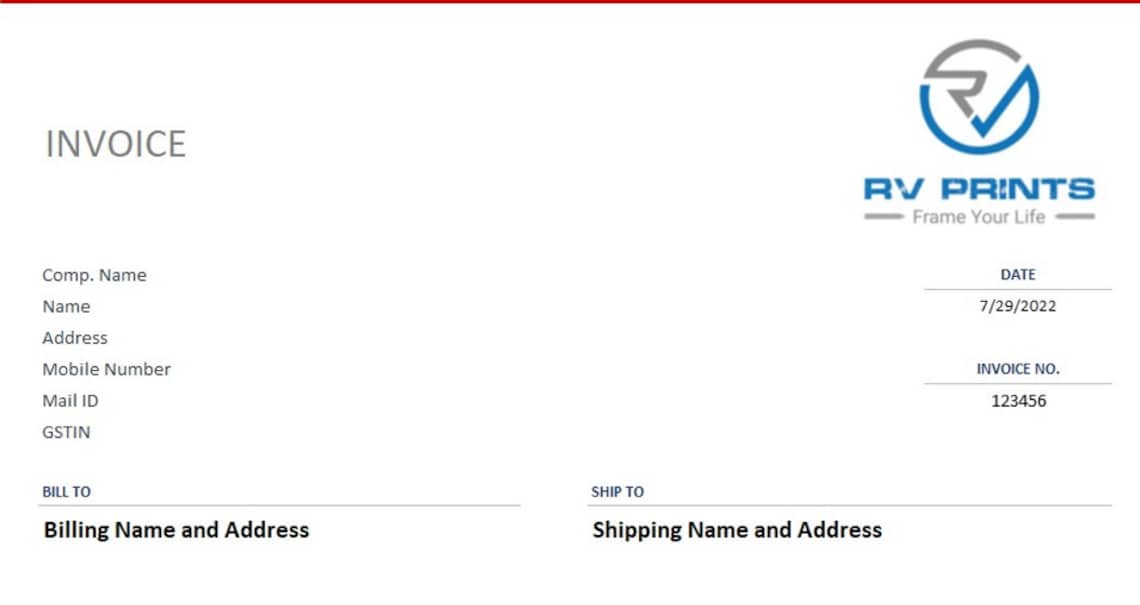 Invoice Template Modern and Professional Invoice Microsoft EXCEL ...