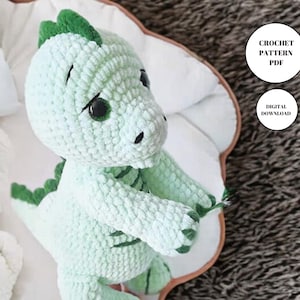 Crochet Stegosaurus Pattern: Plush Dinosaur Amigurumi Toy (PDF Pattern ...