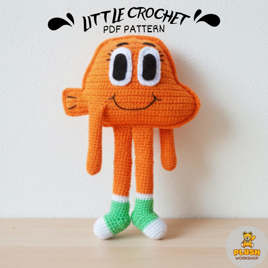 Darwin Watterson Amigurumi Crochet Toy Pattern PDF | Tutorials in ...
