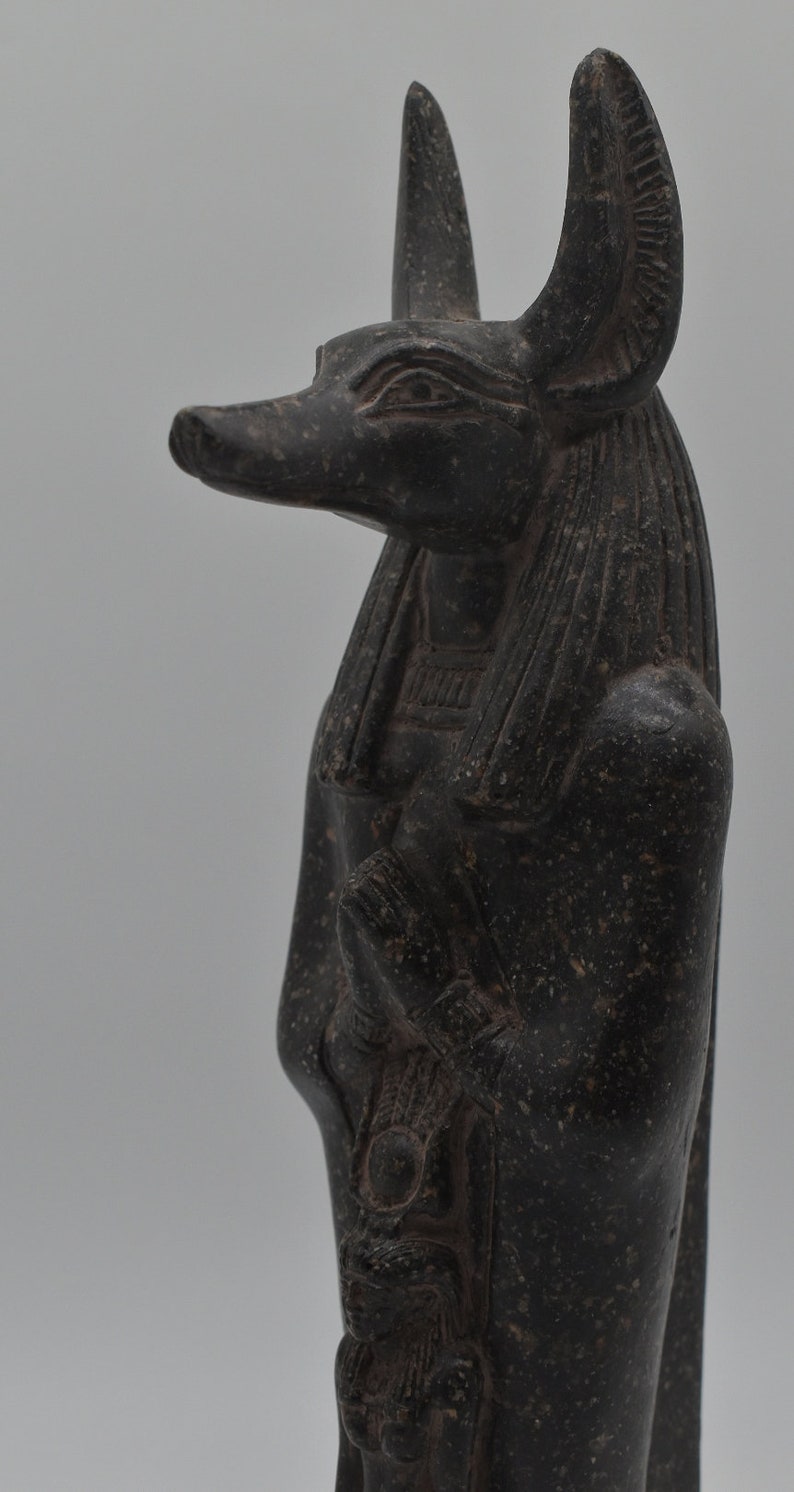 Anubis Guardian Statues With Spirit Symbol. Handcrafted Egyptian God of ...