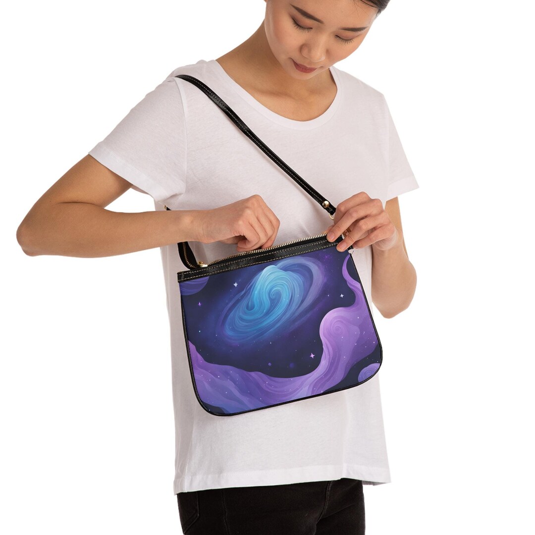 Galaxy Shoulder Bag, Celestial Crossbody Purse, Space-inspired Mini ...