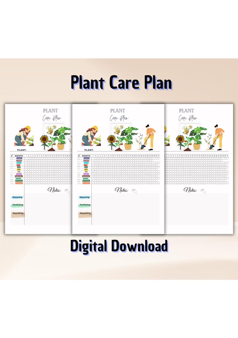 Plant Care Plan Template – Watering Schedule and Irrigation Plan ...