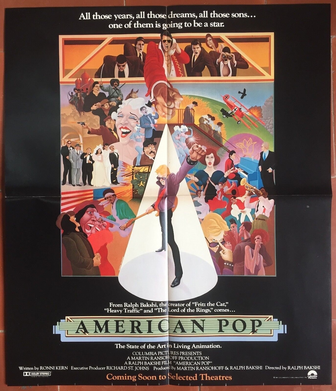 Original Cinema Poster AMERICAN POP Ralph Bakshi 46x54cm 1981 - Etsy
