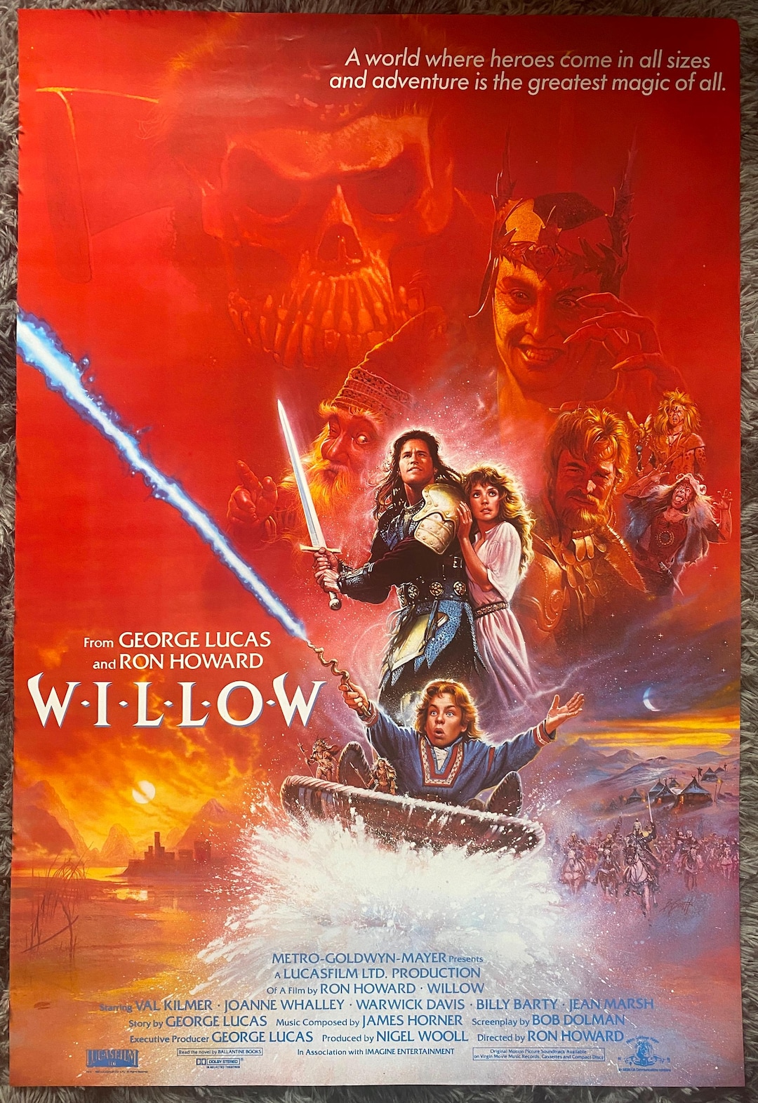 Original Cinema Poster WILLOW Ron Howard VAL KILMER Joanne Whalley ...