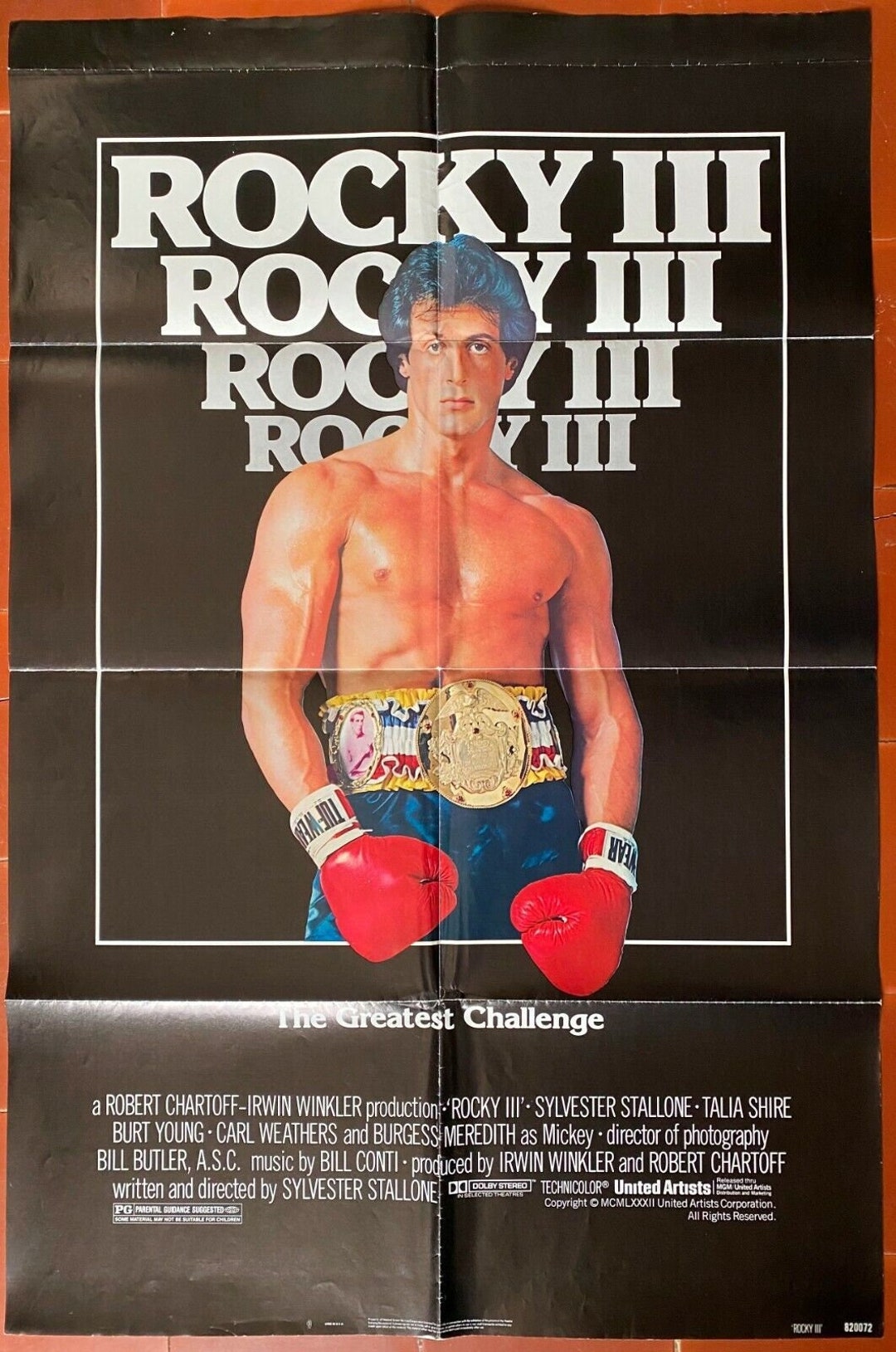 Original Cinema Poster ROCKY III Talia Shire Sylvester Stallone Boxing ...